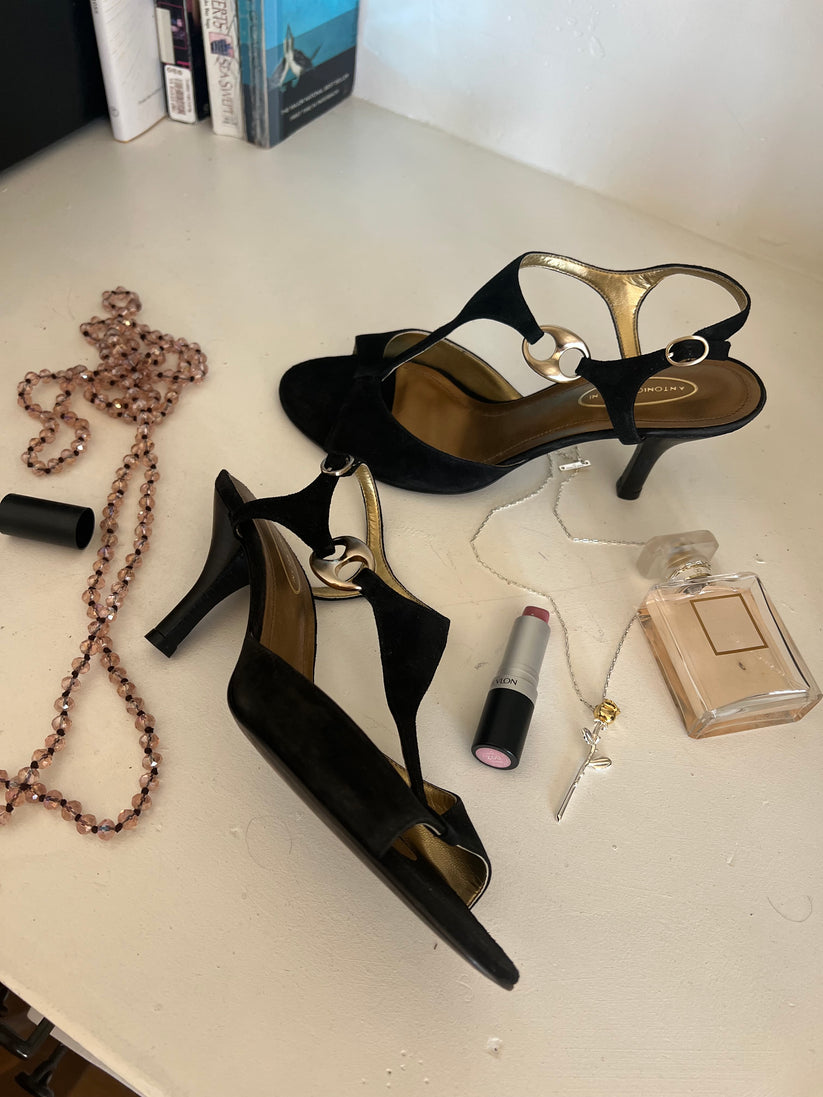 Suede Y2k Party Heels – Swindle My Soul